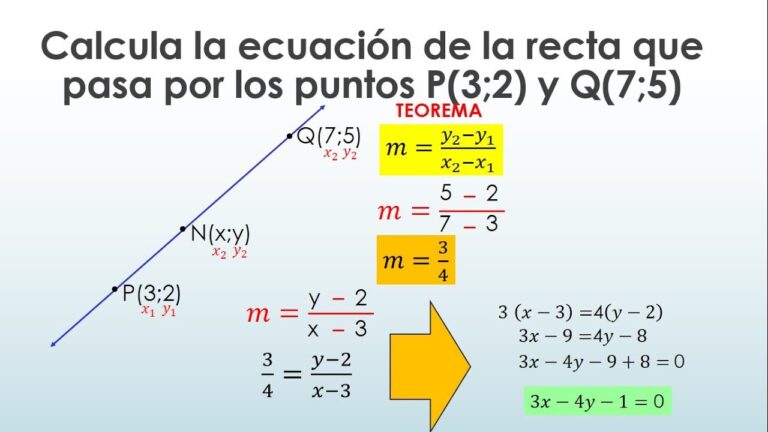 Calcula la ecuación de una recta en segundos: punto y pendiente